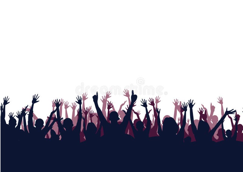 Applause Crowd People Silhouette. Cheerful Crowd Cheering. Stock Vector ... Applause Crowd People Silhouette. Cheerful Crowd Cheering. Stock Vector ...