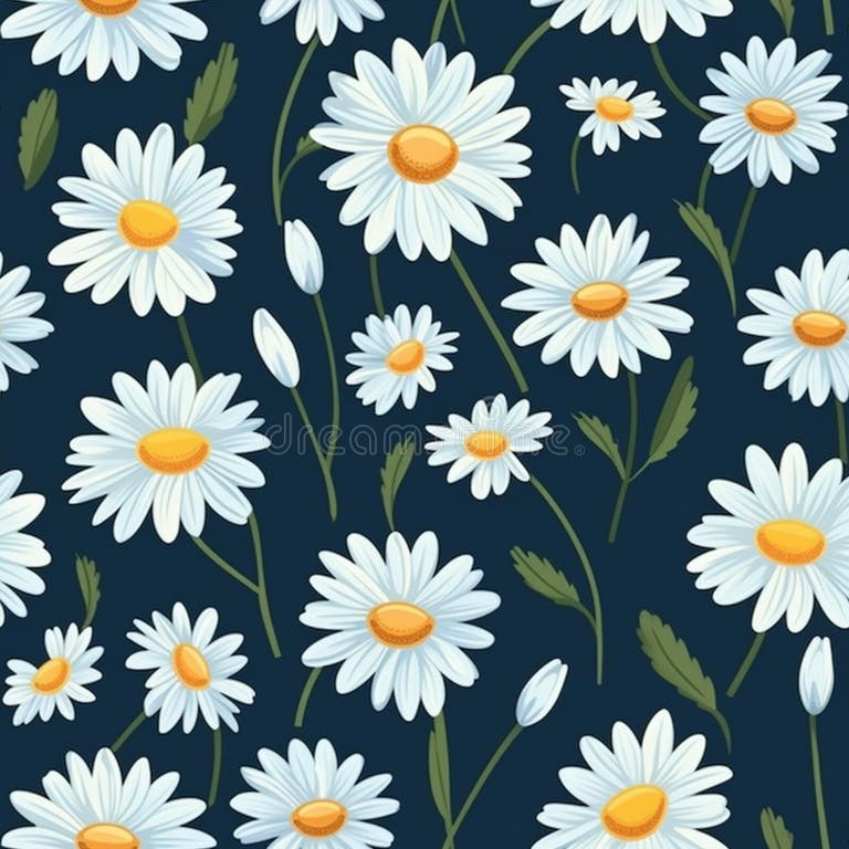 Cheerful Daisy Motif for Eye-catching Backdrop Stock Illustration ...
