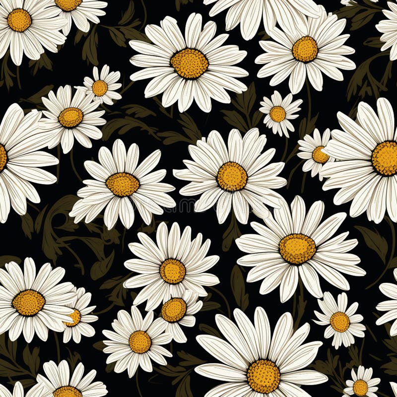 Cheerful Daisy Motif for Eye-catching Backdrop Stock Illustration ...