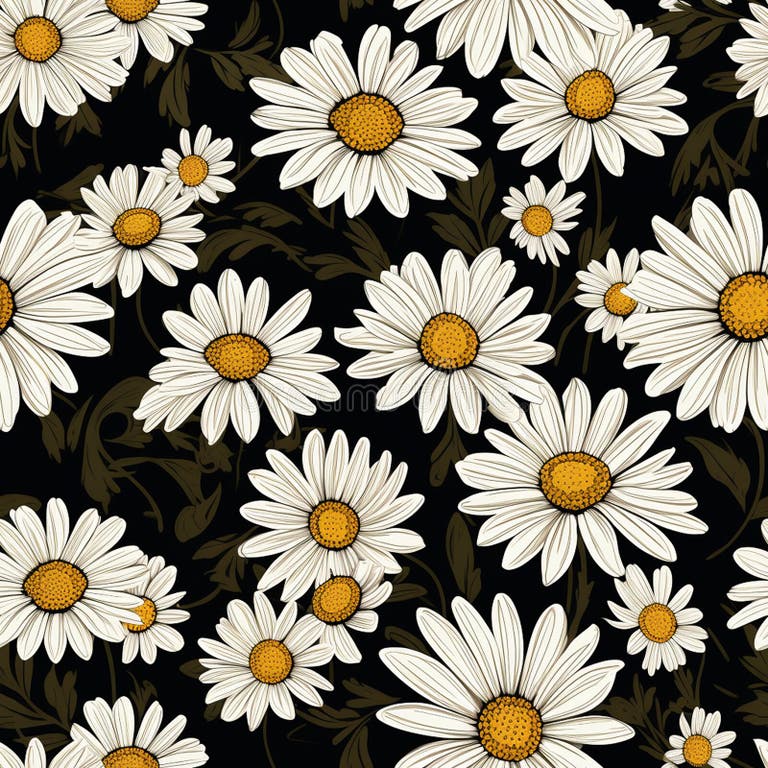 Cheerful Daisy Motif for Eye-catching Backdrop Stock Illustration ...