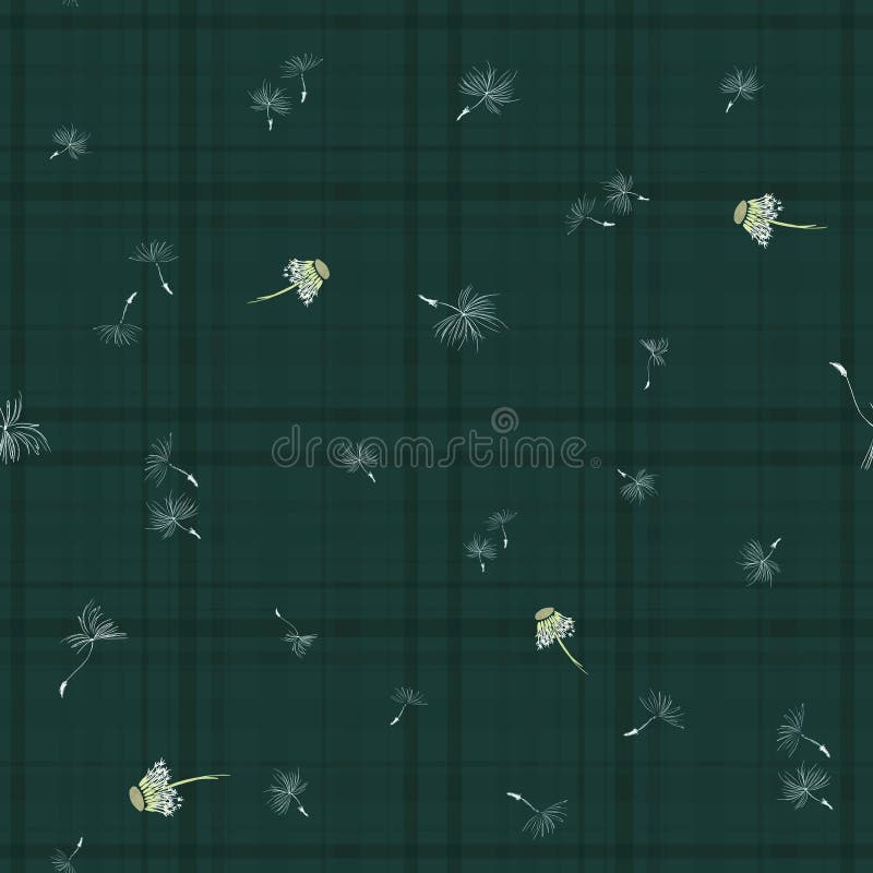 A Cheerful Dandelion Pattern Set Against a Soft Blue Background, Perfect for Design Stock ...