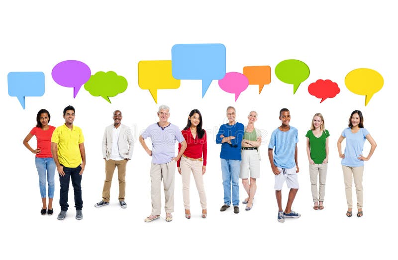 Cheerful Discussion Diversity Community Communication Concept Stock ...