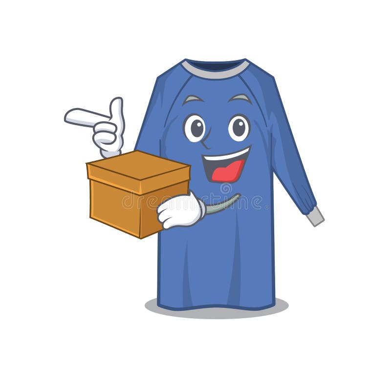 A Cheerful Disposable Clothes Cartoon Design Concept Having a Box Stock ... A Cheerful Disposable Clothes Cartoon Design Concept Having a Box Stock ...