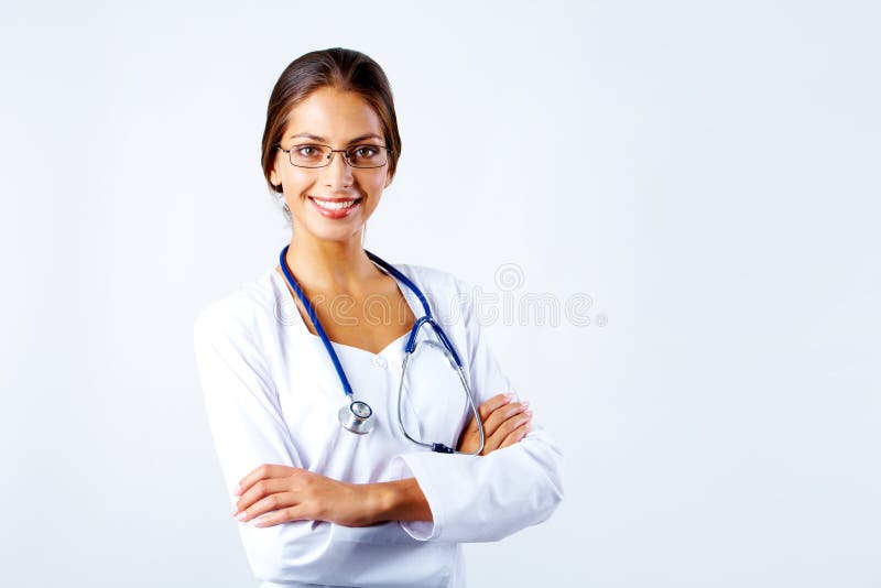 Cheerful doctor stock image. Image of charming, healthcare - 15872773
