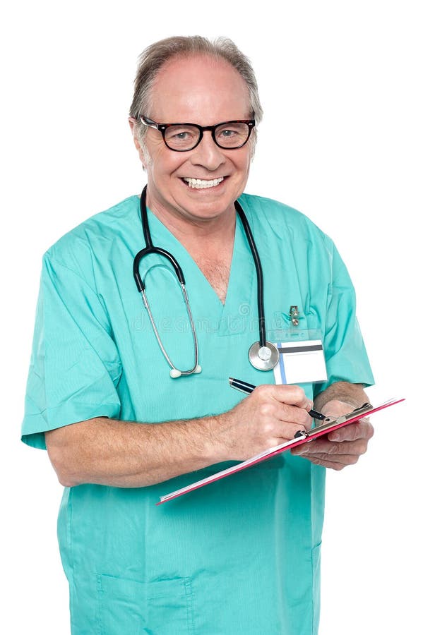 Cheerful Doctor Gathering Information from Patient Stock Image - Image ...