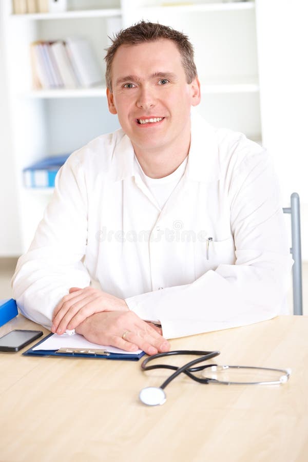 Doctor in office stock photo. Image of exam, recipe, clinical - 19730512