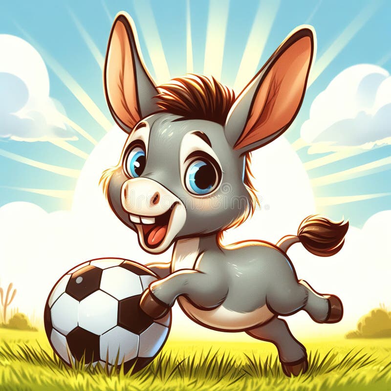 Cheerful Donkey Smiling. Generative AI Stock Image - Image of dumb ...