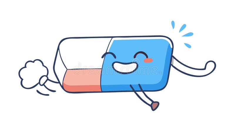 Cheerful Eraser Character, Making Corrections Fun, Playful, Vector ...