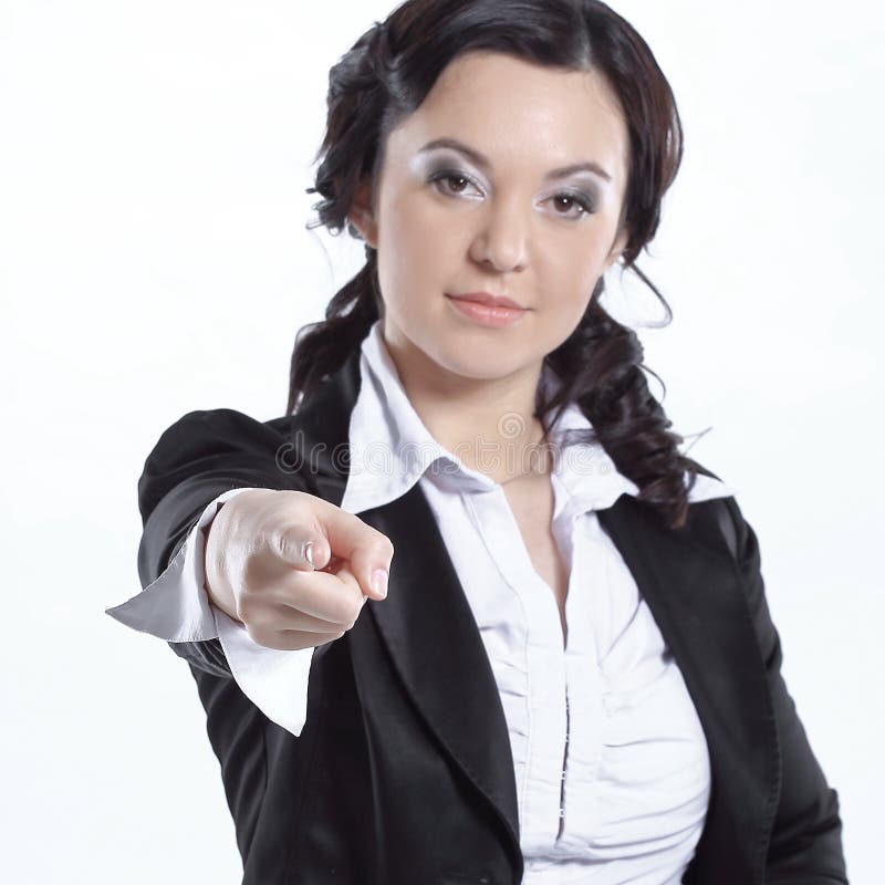 Cheerful Executive in Formal Attire Pointing Towards You Stock Image ...