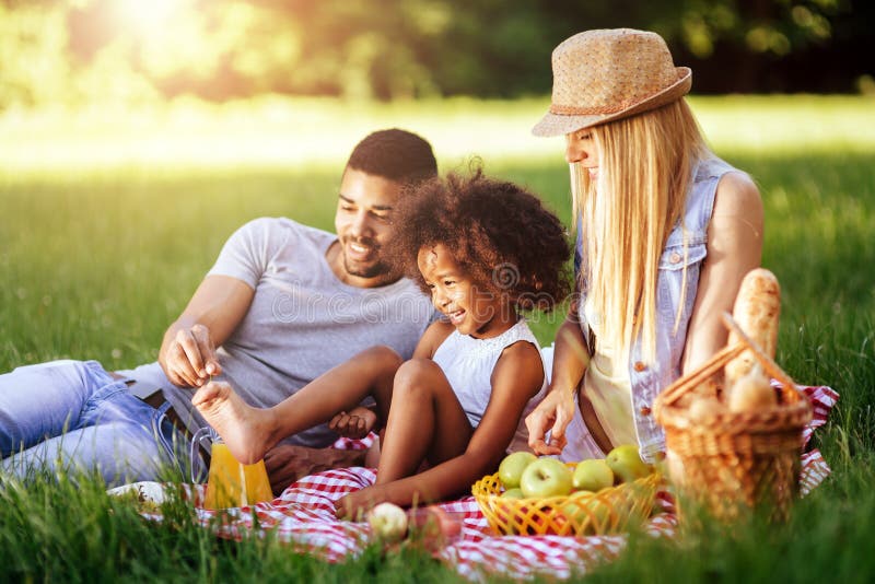 Cheerful Family Spending Time Together Stock Photo - Image of food ...