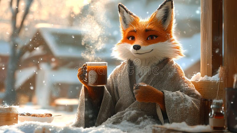 Fox Enjoying Coffee Stock Photos - Free & Royalty-Free Stock Photos ...
