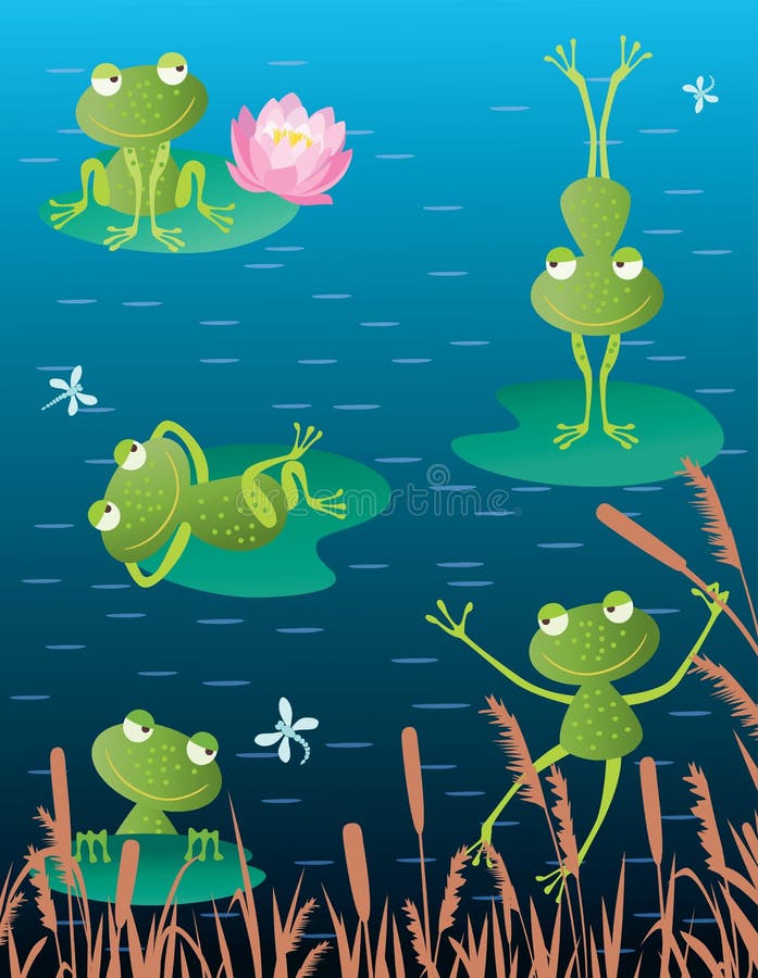 Drawing of Two Frogs Holding Hands Stock Vector - Illustration of ...