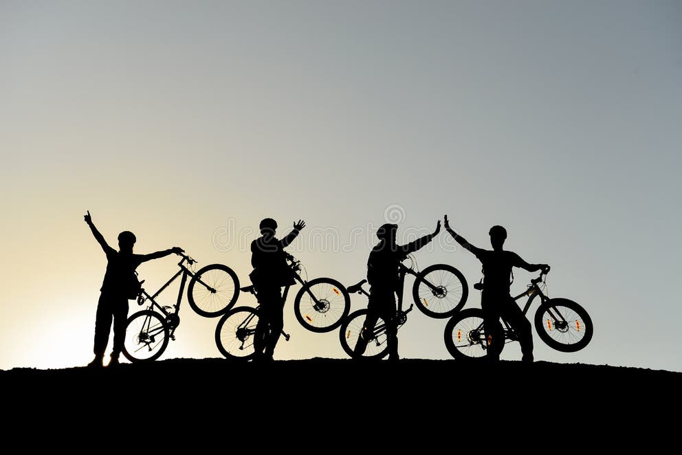 Cheerful, Fun and Energetic Cyclists Stock Image - Image of driving ...