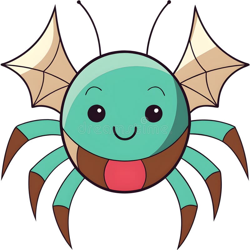 Hilarious Spider Sticker Perfect for Halloween, Isolated on White ...
