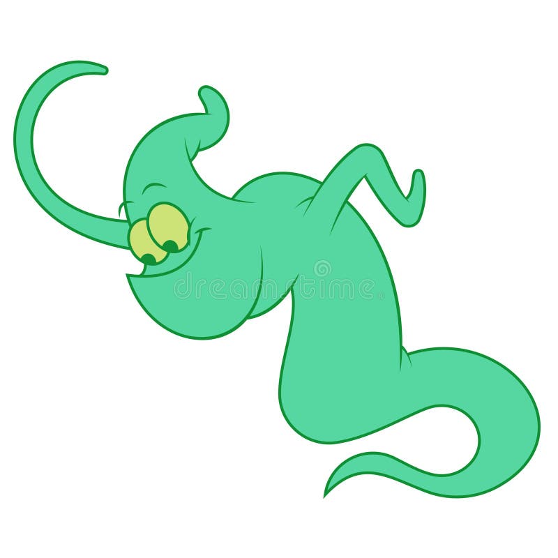 Cheerful Ghost Leader Rallying the Spirits Stock Illustration ...