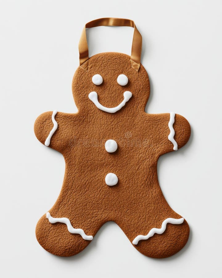 Cheerful Gingerbread Man Cookie Stock Illustration - Illustration of ...