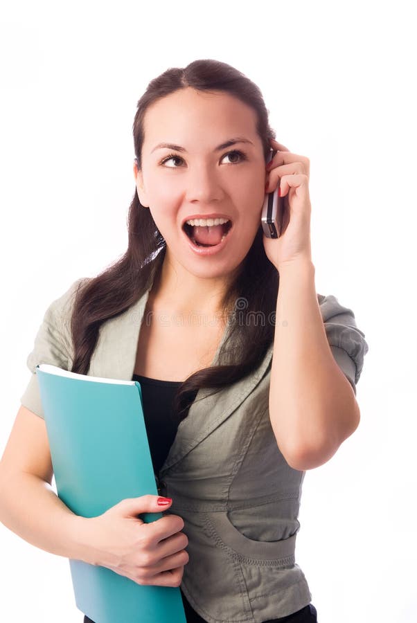 Cheerful Girl Talking on the Cellphone Stock Photo - Image of happy ... Cheerful Girl Talking on the Cellphone Stock Photo - Image of happy ...