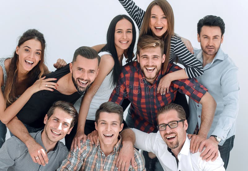 Cheerful Group of Promising Young People Stock Photo - Image of ...