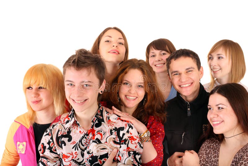 Young People Group Twenty Two Stock Photo - Image of students, happy ...