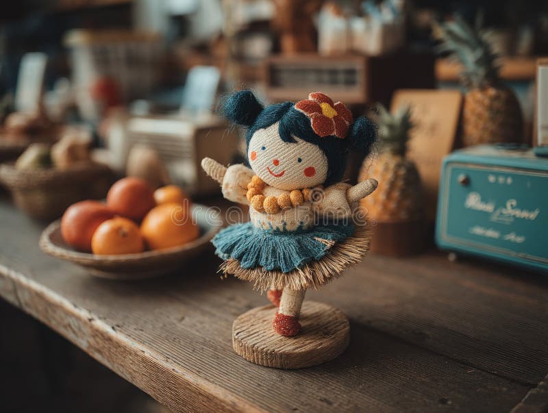 A Cheerful Hula Doll Figurine Dancing Stock Photo - Image of pineapple ...