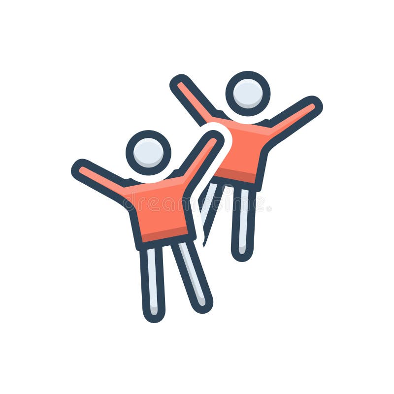 Color Illustration Icon for Cheerful, Gleeful and Peppy Stock ...