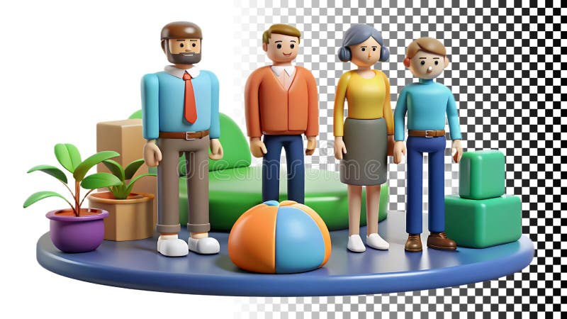 Group of Diverse Stylized People, Community Social Connection Graphic ...