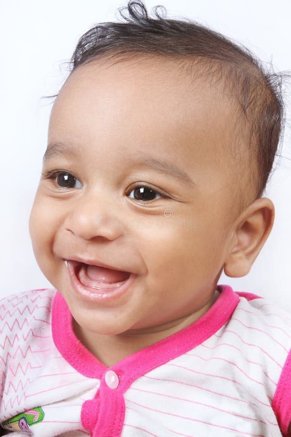 Cheerful Indian Cute Baby stock image. Image of laughing - 21471019