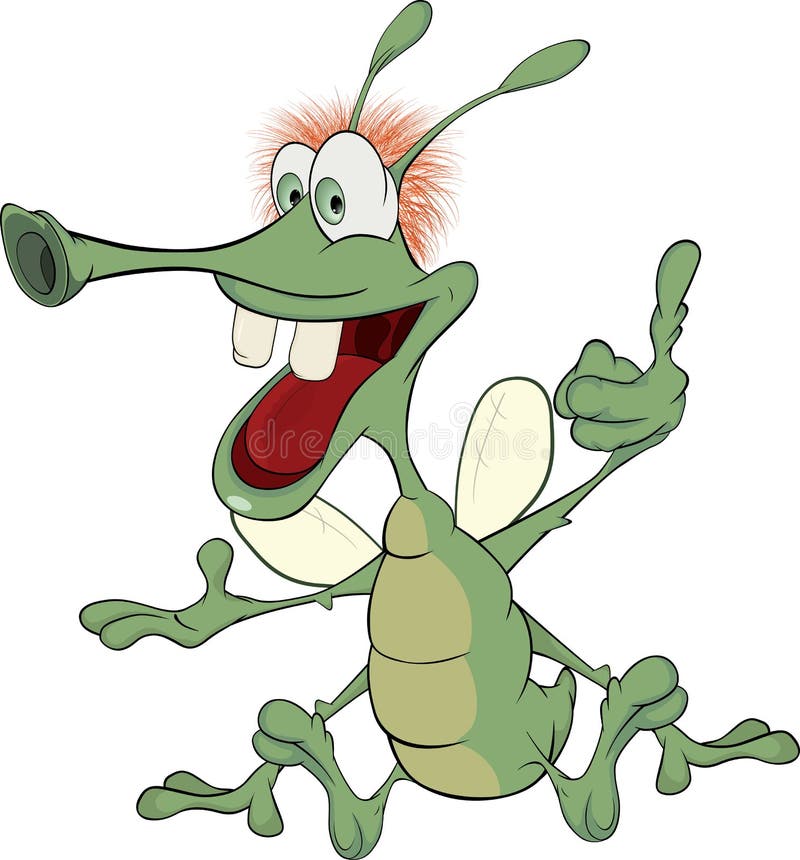 Cartoon Character Mosquito stock vector. Illustration of design - 20760212