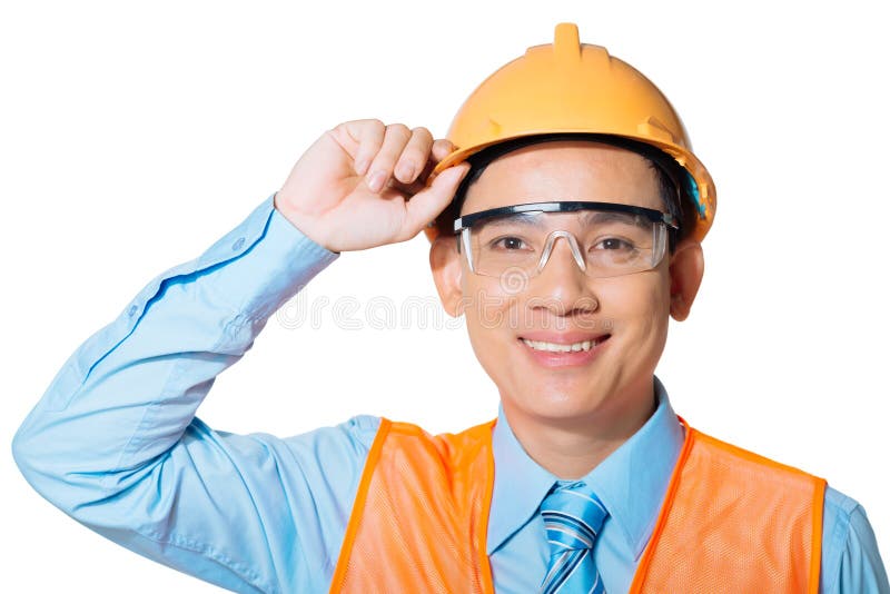 Cheerful inspector stock photo. Image of male, lifestyle - 45190452