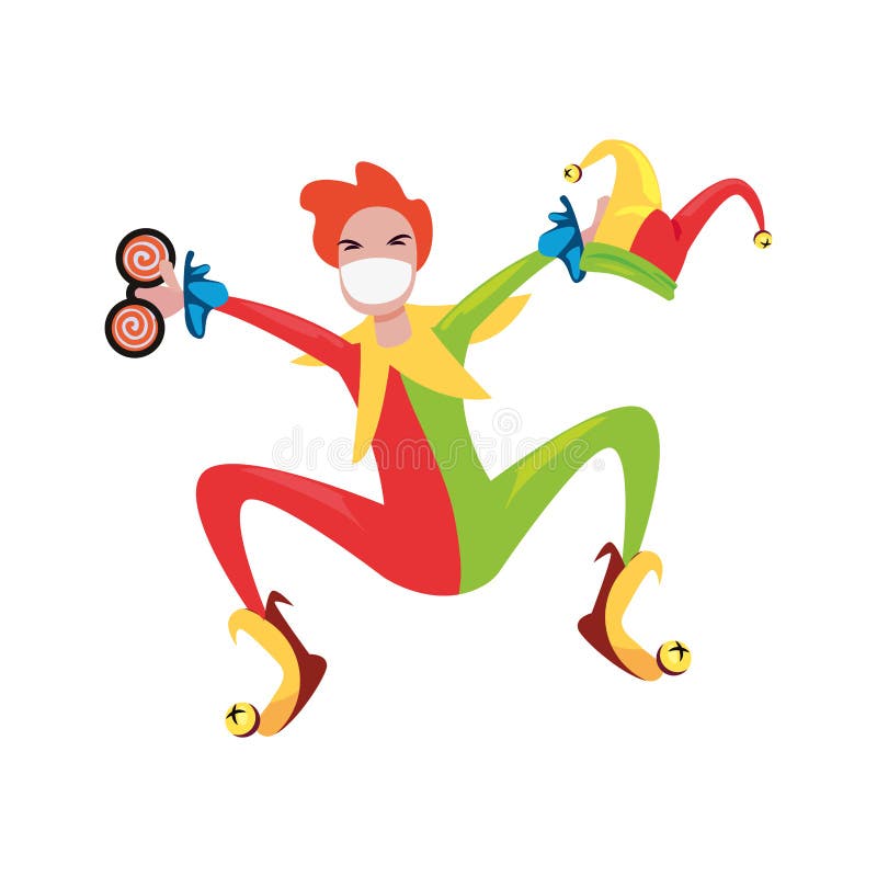 Cheerful jester comic stock illustration. Illustration of cartoon ...