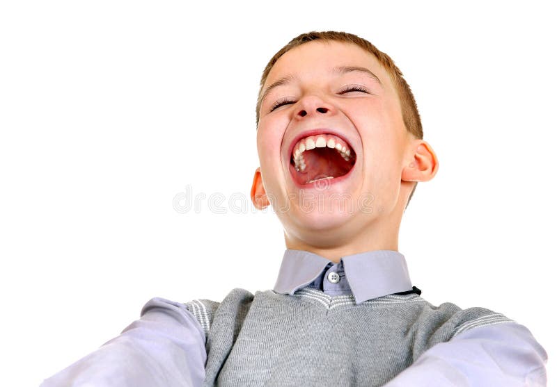 Cheerful Kid Laughing stock image. Image of innocence - 81837313