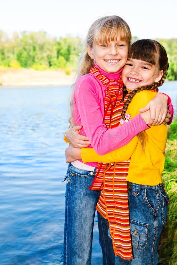 Cheerful kids stock image. Image of joyful, leisure, lake - 19389457