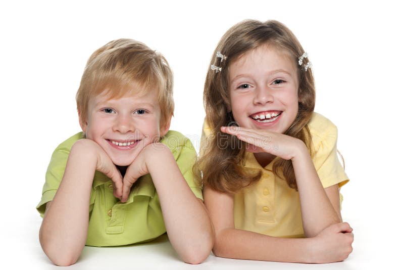 Cheerful kids together stock photo. Image of indoors - 36037282
