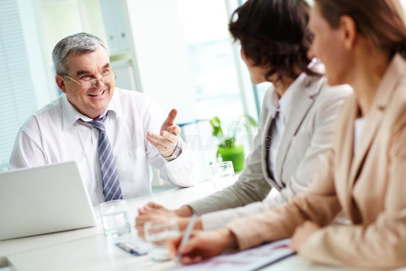 Cheerful leader stock photo. Image of cooperation, hand - 27332518