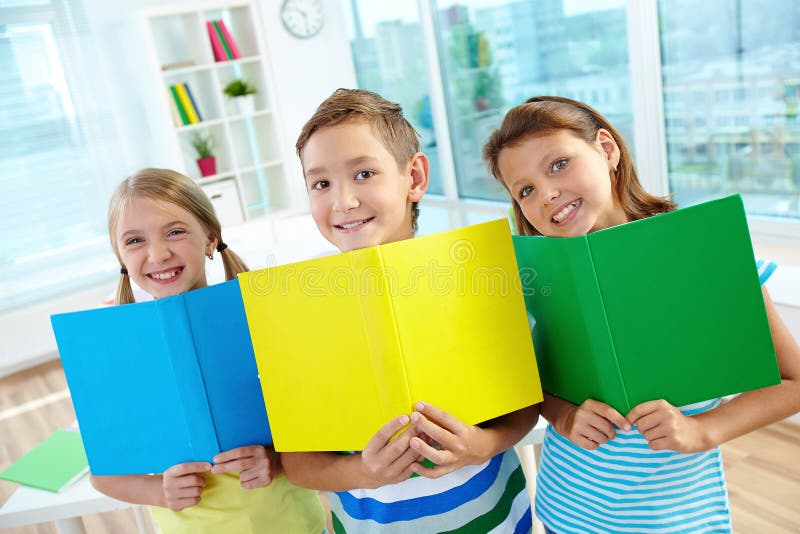 Cheerful learners stock image. Image of back, lifestyle - 58733609