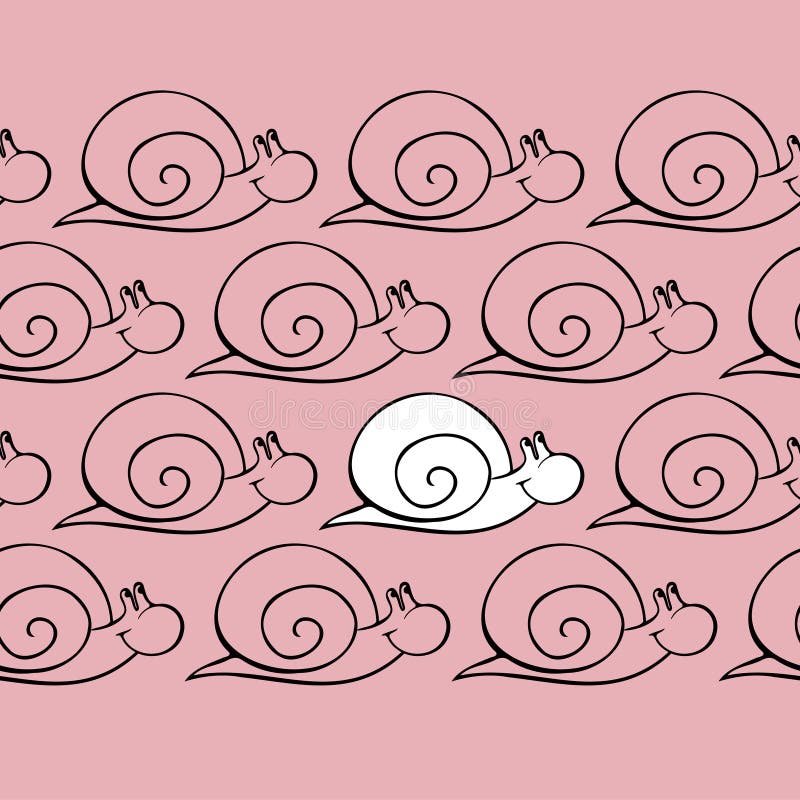 Cheerful Little Snail, Pattern, Vector Illustration Stock Vector ...