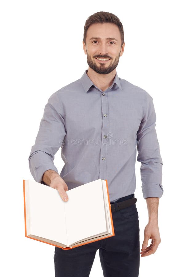 Man with book stock image. Image of leadership, formalwear - 66377235