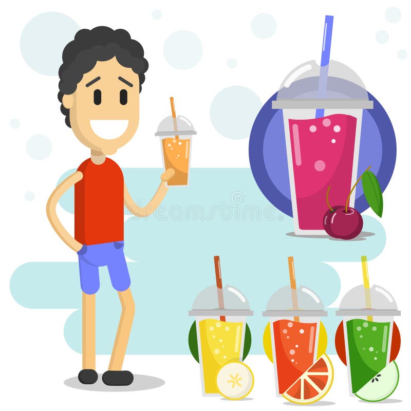 Drinking milkshake stock vector. Illustration of sitting - 28375844