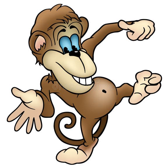 Cheerful Cartoon Monkey Stock Illustrations – 15,133 Cheerful Cartoon ...