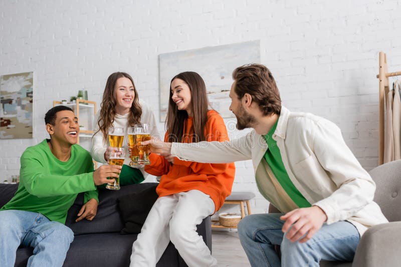 Cheerful Multiethnic Friends Clinking Glasses of Stock Image - Image of ... Cheerful Multiethnic Friends Clinking Glasses of Stock Image - Image of ...
