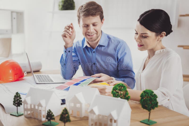 Cheerful Nice People Having a Meeting Stock Photo - Image of sales ...