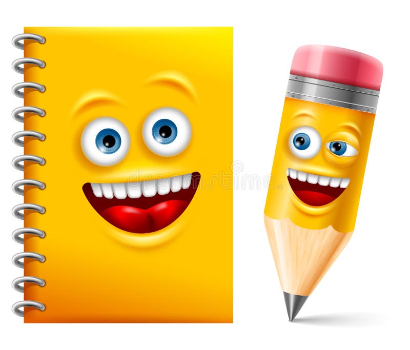 Notebook and pencil stock vector. Illustration of drawing - 26415705