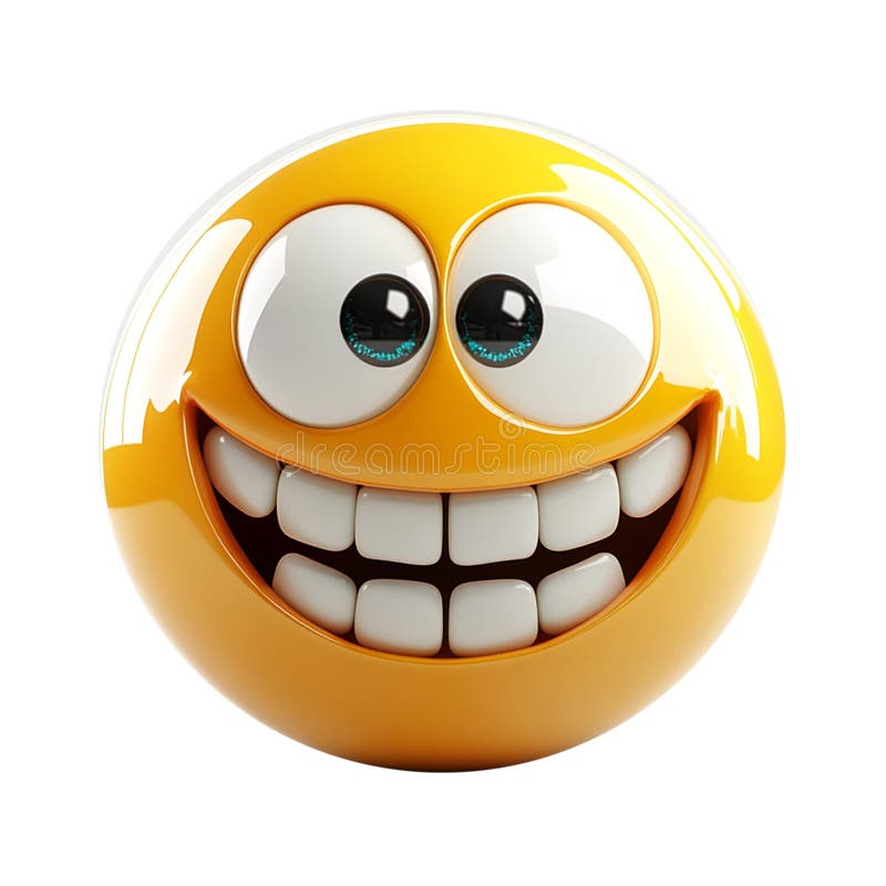 A Cheerful, Optimistic Smile with Turquoise Eyes. Stock Illustration ...