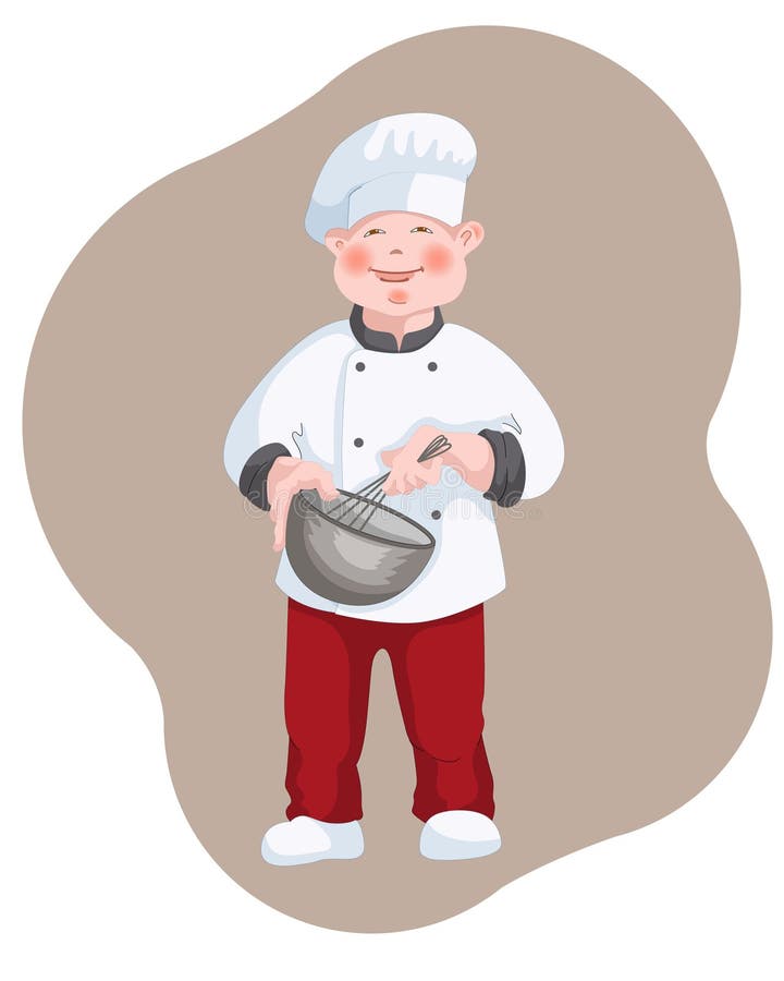 Cheerful Pastry Chef stock vector. Illustration of chef - 303417944