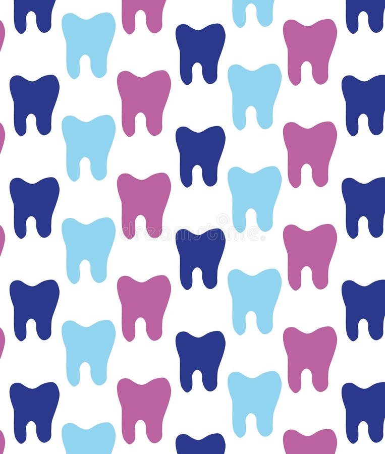 Cheerful Pattern of Multi-colored Teeth. Texture for Dentists Stock ...