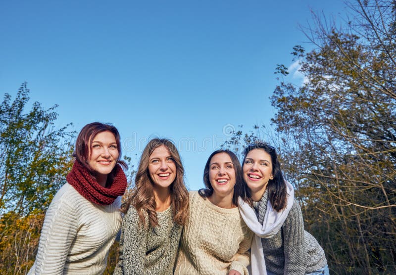 Cheerful People in the Park Stock Photo - Image of girls, friendship ...