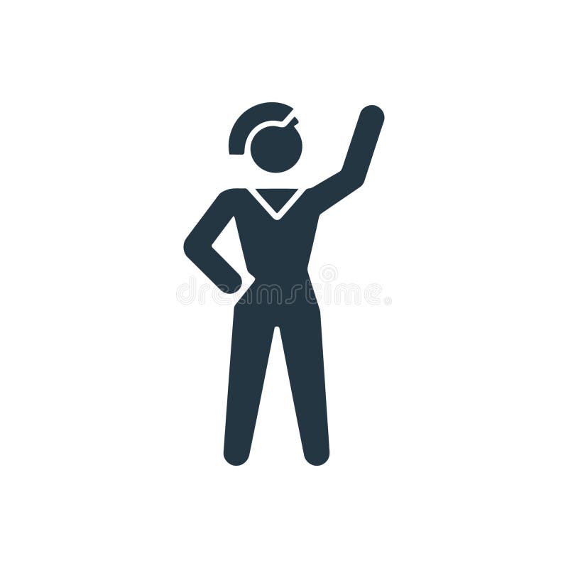 Cheerful Performer Gesture Icon Stock Vector - Illustration of happy ...
