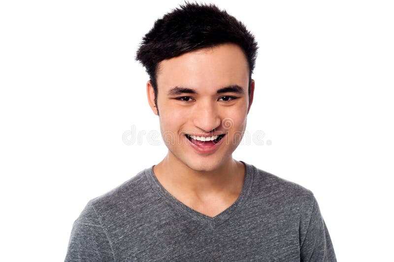 Cheerful Portrait of an Asian Guy Stock Photo - Image of asian, fashion ...