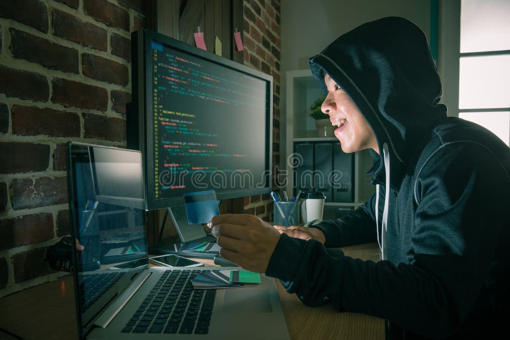 Cheerful Programmer Man Using Code Language System Stock Photo - Image of network, code: 102188400