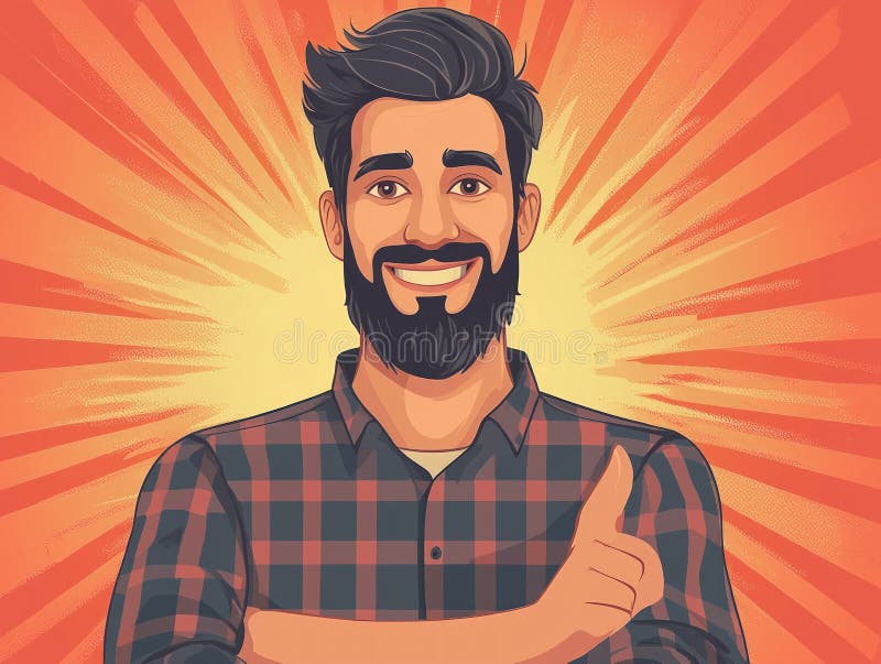 A Cheerful Representation of a Happy Customer Showcasing Satisfaction ...